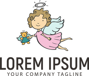 Angel praying logo Royalty Free Vector Image - VectorStock
