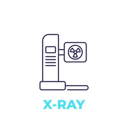 Chest x-ray icon a simple line drawing Royalty Free Vector
