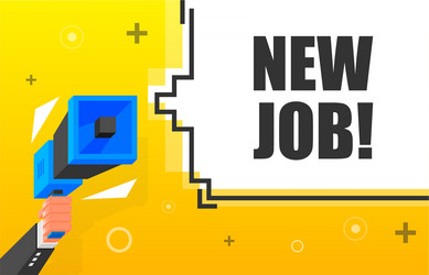 New job banner template marketing flyer Royalty Free Vector