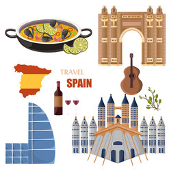 Spain set Royalty Free Vector Image - VectorStock