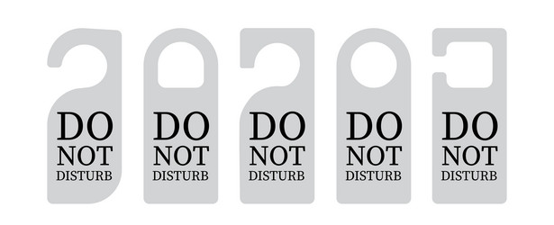 Empty label hotel room door hanger do not disturb Vector Image