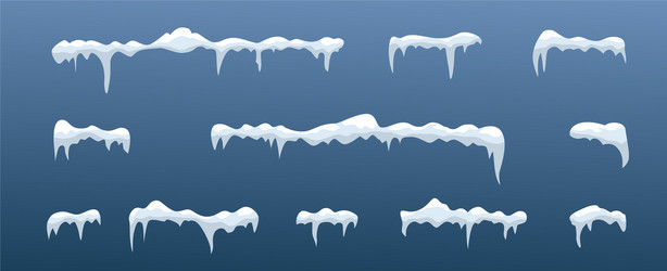 Frost decoration collection for frames horizontal Vector Image