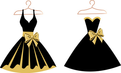 Set of mannequins in dresses Royalty Free Vector Image