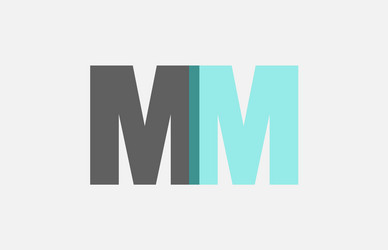 Letter m in orange blue alphabet color Royalty Free Vector