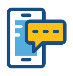 Mobile chatting icon Royalty Free Vector Image