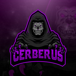 Wolf slayer logo mascot Royalty Free Vector Image