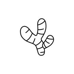 Ginger simple icon logo design Royalty Free Vector Image