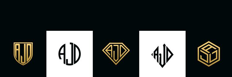 Initial letters cek logo designs bundle Royalty Free Vector