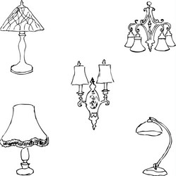 Lighting sketch by hand pencil drawing Royalty Free Vector