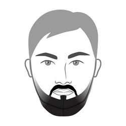 Brett beard style men in face facial Royalty Free Vector