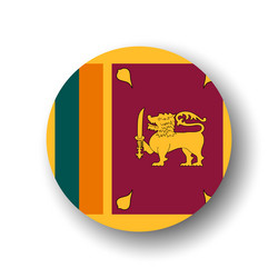 Wavy flag of sri lanka Royalty Free Vector Image