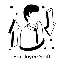 Employee shift Royalty Free Vector Image - VectorStock