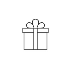 Gift universal icon editable thin line Royalty Free Vector