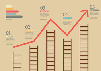 Stair arrow infographic timeline template Vector Image