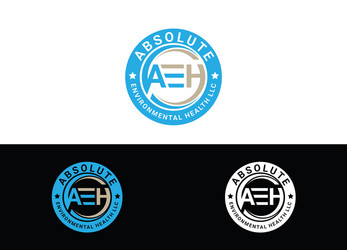 Initial letter aeh logo or icon design Royalty Free Vector