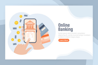 Line banking people for account page design Vector Image