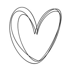 Love heart logo lines black Royalty Free Vector Image