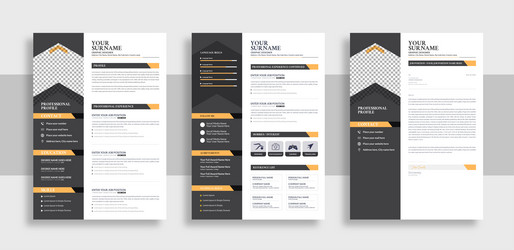 Modern resume and cv cover letter layout Vector Image