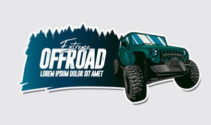 Off-road car artwork Royalty Free Vector Image