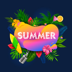 Summer time poster wallpaper for fun party Vector Image