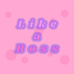 Like a boss word typography lettering Royalty Free Vector
