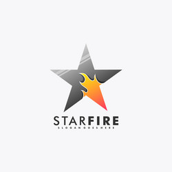 Modern and cool fire star logo design Royalty Free Vector