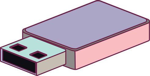 Tech small pen drive device Royalty Free Vector Image