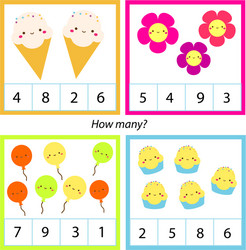 Color count and graph educational children game Vector Image