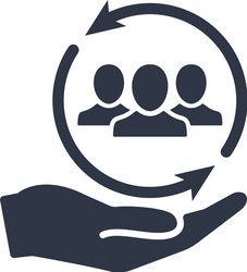 Service offer - community minimal icon Royalty Free Vector