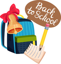 School composition from a backpack microscope Vector Image