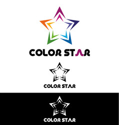 Color fashion logo template Royalty Free Vector Image
