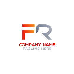 Fr vibrant creative leter logo design Royalty Free Vector