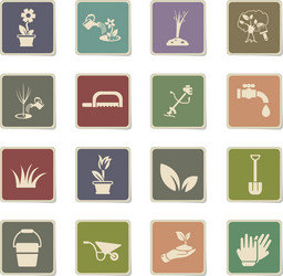 Landscape design icon set Royalty Free Vector Image