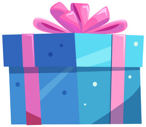 Gift box on white Royalty Free Vector Image - VectorStock