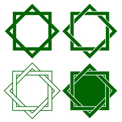 Octagonal design elements with a variety Vector Image