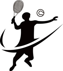 People playing tennis Royalty Free Vector Image