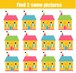 Children educational game find the missing piece Vector Image