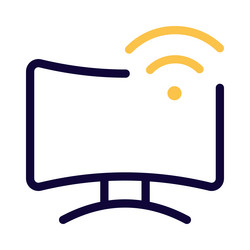 High definition screen with wireless connection Vector Image