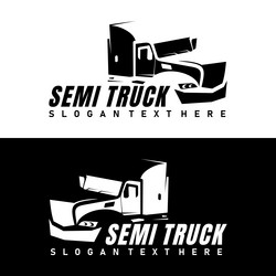 Semi truck design Royalty Free Vector Image - VectorStock