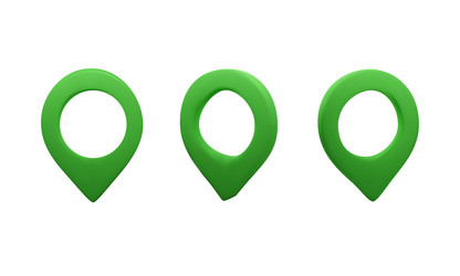 3d destination red pin realistic style Royalty Free Vector