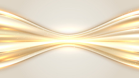 Abstract template 3d elegant golden wave shape Vector Image