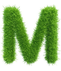 Capital letter f from grass on white Royalty Free Vector
