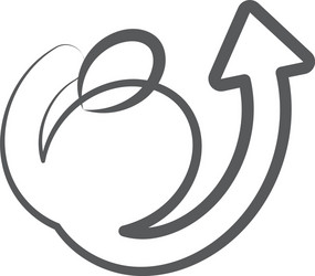 Curly arrow Royalty Free Vector Image - VectorStock