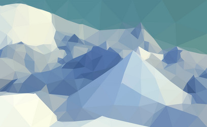 Polygonal geometric abstract digital mountain Vector Image