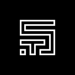 St letter logo design s t Royalty Free Vector Image