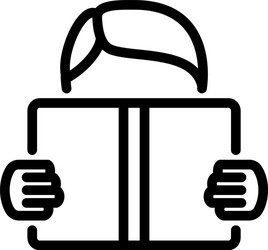 Book reading for kids icon outline baby Royalty Free Vector