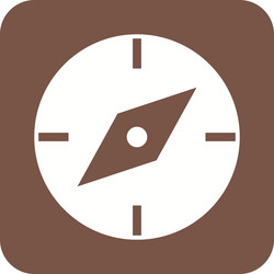 Compass pointing east Royalty Free Vector Image