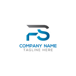 Initial letter fs logo design template creative Vector Image
