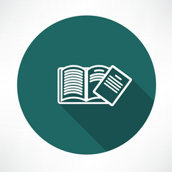 Red book with bookmark icon Royalty Free Vector Image