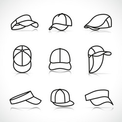 Outline cap Royalty Free Vector Image - VectorStock